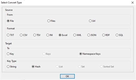 Import Data From Excel File To Redis Hash Keys In Same Namespace