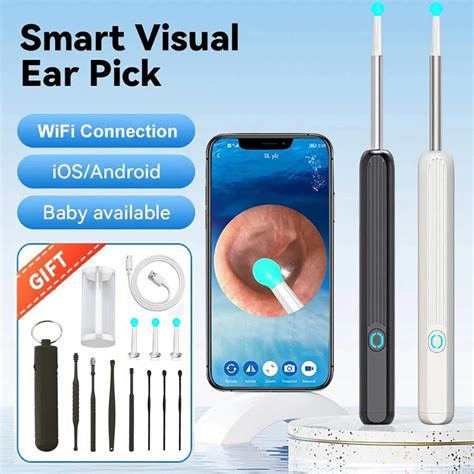 Wireless Smart Visual Ear Cleaner 1080p Ear Stick Otoscope Ne3 Ear Wax