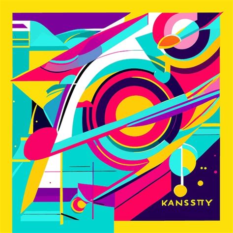 Premium Vector Kandinsky Vector Illustration Flat