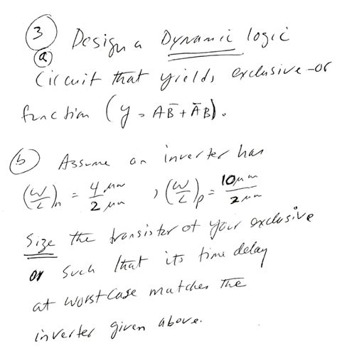 Solved 3 A Design A Dynamic Logic Circuit That Yields