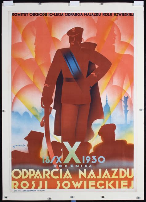 Sold Price Rare Original 1930 Polish Propaganda Poster Anti Russia