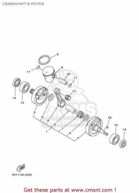 Yamaha Yz125 2006 1c36 Europe 1e1c3 100e1 Crankshaft And Piston Buy