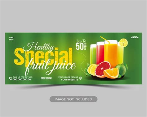 Juice Web Banner And Facebook Cover Template Premium Vector