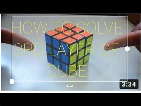 How To Solve Third Layer Of Cube YouTube