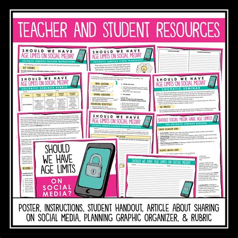 Socratic Seminar Social Media Age Limits Slides Graphic Organizers Presto Plans