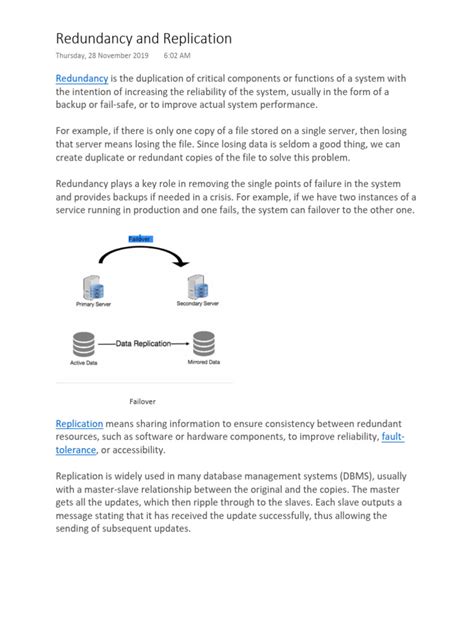 Redundancy And Replication Pdf