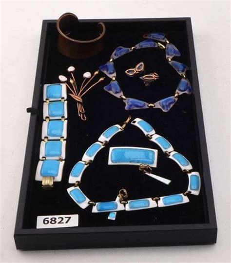 Kay Denning Fused Glass Jewelry Lot And Other Copper Jewelry Dixons