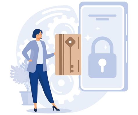 Premium Vector Security And Identity Verification Concept Electronic Opening System Automatic