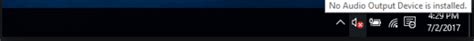 No Audio Output Device Is Installed Error Windows