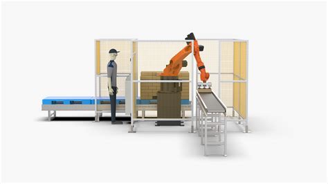3d Automatic Robot Palletizing Systems Turbosquid 2009427