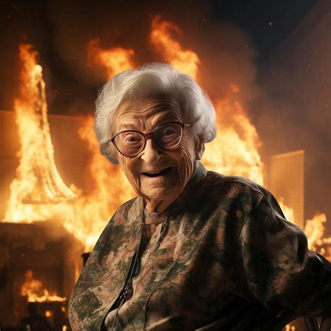 Premium Ai Image Meme Of Old And Elegant Lady Smirking At Camera