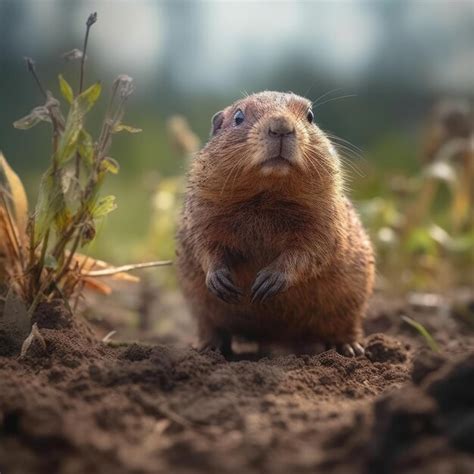 Premium Ai Image Gopher In Natural Habitat Generative Ai