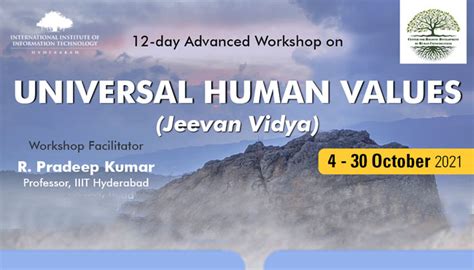 universal human values workshop