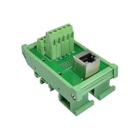 RJ45 Single Port With Module Rack Solderless Terminal Block Female To Female Adapter With PCB
