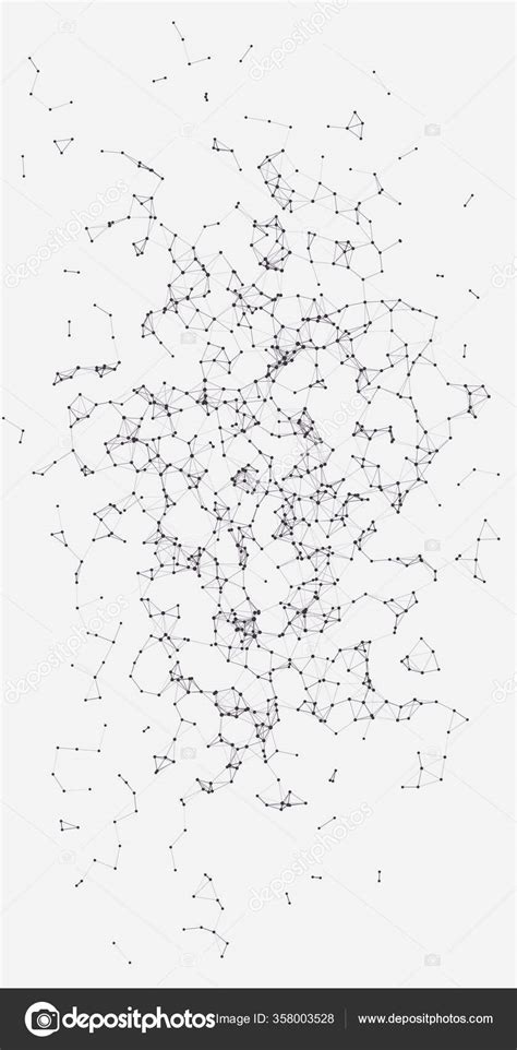 Procedural Network Mesh Art Background Illustration Stock Vector By