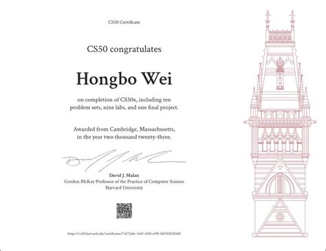 Hongbo Wei On Linkedin Cs50 Harvarduniversity Computerscience