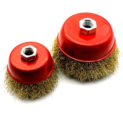 Copper Crimped Wire Cup Brushes Steel Wire Brush And Wire Brush