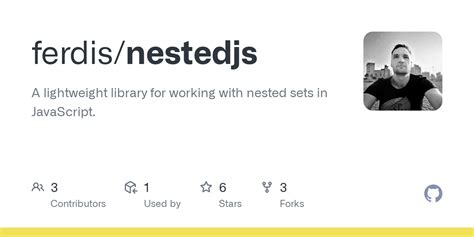 Github Ferdis Nestedjs A Lightweight Library For Working With Nested Sets In Javascript