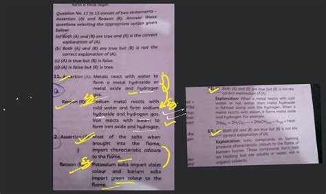 No 17 To 20 Are Assertion Reasoning Based Questions These Consist Of
