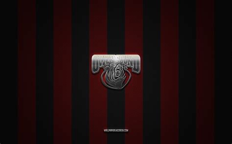 다운로드 오웬 사운드 공격 로고 캐나다 하키 팀 캐나다 하키 리그 Chl 빨간색 검은 탄소 배경 Owen Sound Attack Emblem 하키 오웬 사운드