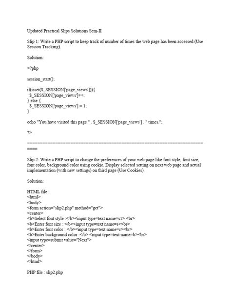 updated practical slips solutions sem pdf world wide web internet