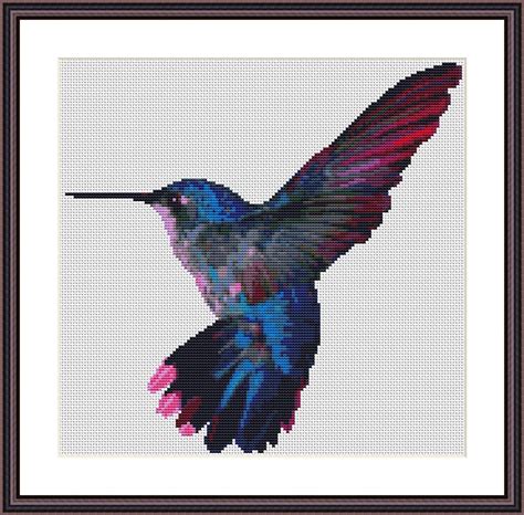 Hummingbird Cross Stitch Pattern Pdf Embroidery Chart Cute Etsy