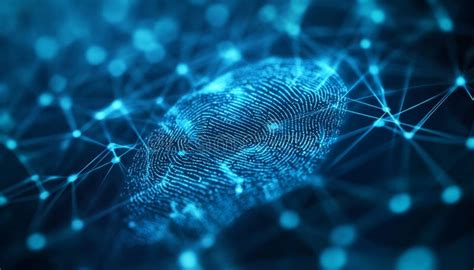 Futuristic Fingerprint Scanner Biometric Verification Identity Digital Security Background