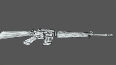 무료 목조 M16 돌격 소총 로우 폴리 Pbr 3d 모델 Turbosquid 2091297
