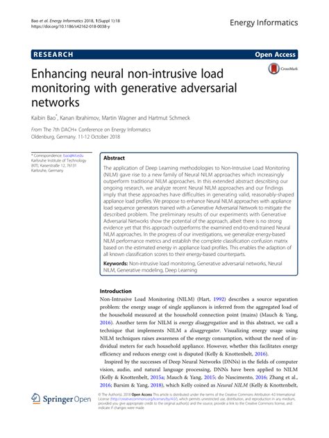 Pdf Enhancing Neural Non Intrusive Load Monitoring With Generative Adversarial Networks