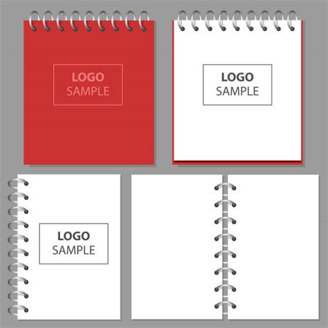 150 Spiral Notebook Mockup Stock Illustrations Royalty Free Vector