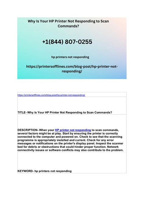 Why Is Your Hp Printer Not Responding To Scan Commands Falonluna00