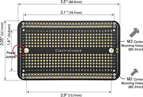 Electrocookie Pcb Prototype Board Solderable Breadboard