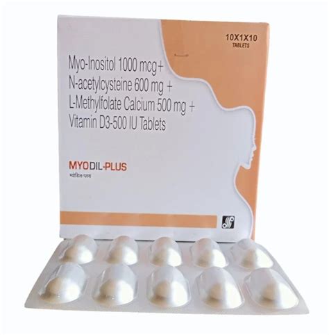Myo Inositol Tablet 1000 Mg Packaging Type Box Packaging Size 10110 Tablets At Rs 252box
