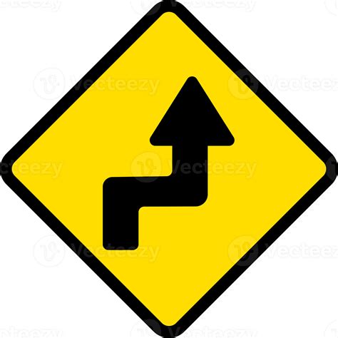 Sharp Double Curve First To Right Road Signs Warning Signs Icons 29336508 Png