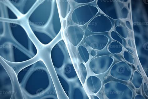 Bone Tissue Human Skeleton Under Microscope Cells Structure Medical Science Biology Background