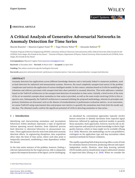 A Critical Analysis Of Generative Adversarial Networks In Anomaly