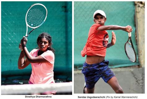 Sandas Dinethya Win Under 18 Tennis Singles Titles The Island