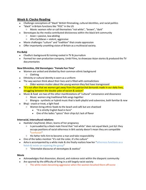 Gs 124 Week 6 Ciecko Reading Notes Warning Tt Undefined Function