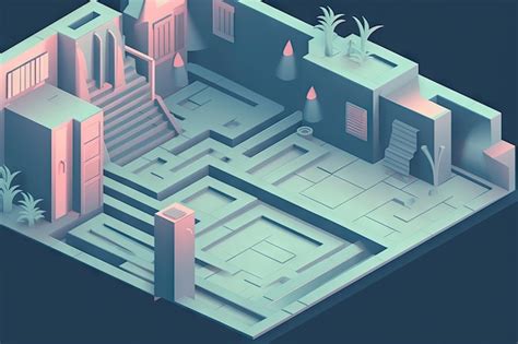 Premium Ai Image Distracting Background With The Focus On A Key Element In Isometric View