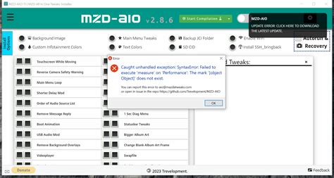 Aio Tweaks Error Message 2004 To 2020 Mazda 3 Forum And Mazdaspeed 3 Forums