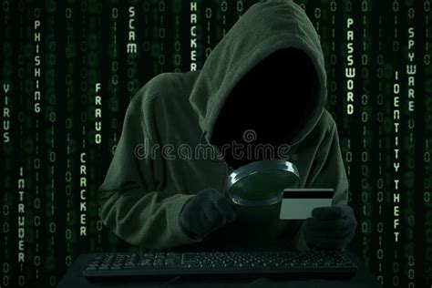 Hacker Looking At Binary Code Stock Image Image Of Online Burglar 38121899
