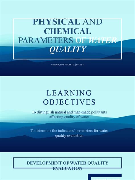 Physical And Chemical Parameters Of Water Quality Pdf Water Quality
