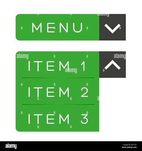 menu item ux vector stock vector image and art alamy