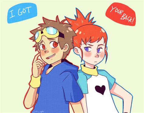 Digimon Tamers Takato And Rika Kiss