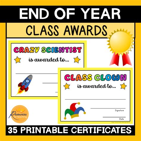 End Of Year Certificates Class Awards Resources For Teaching Australia