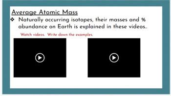 Lesson 8 Isotopes And Average Atomic Mass Atomic Structure Unit