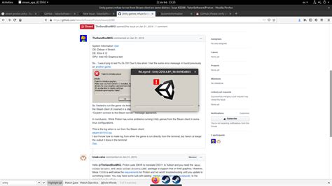 Unity Games Load And Then Stop Running · Issue 3547 · Valvesoftwareproton · Github