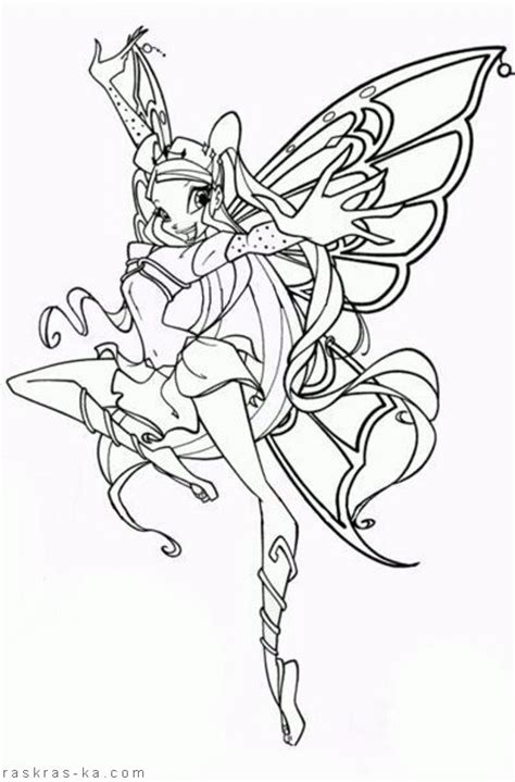 Стелла Раскраски Винкс бесплатно Раскрась ка