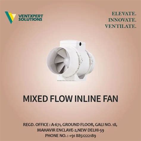 Stainless Steel Mixed Flow Inline Fan For Ventilation 1500 At Rs 8000 Piece In New Delhi