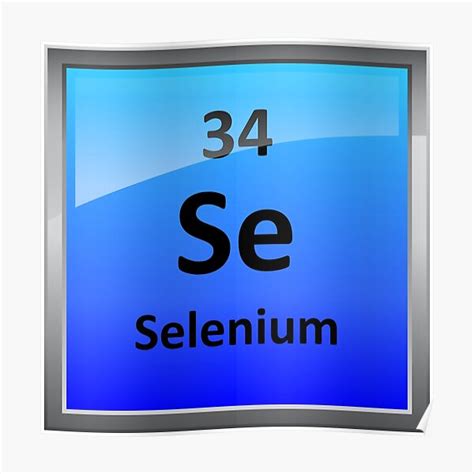Selenium Element Symbol Periodic Table Poster For Sale By Sciencenotes Redbubble